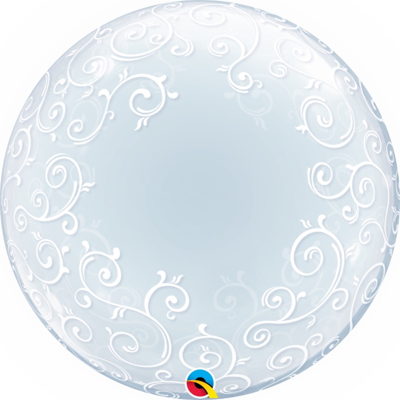 FANCY FILIGREE | QUALATEX 24" DECO BUBBLE - Hi-Flyers Balloon Wholesale