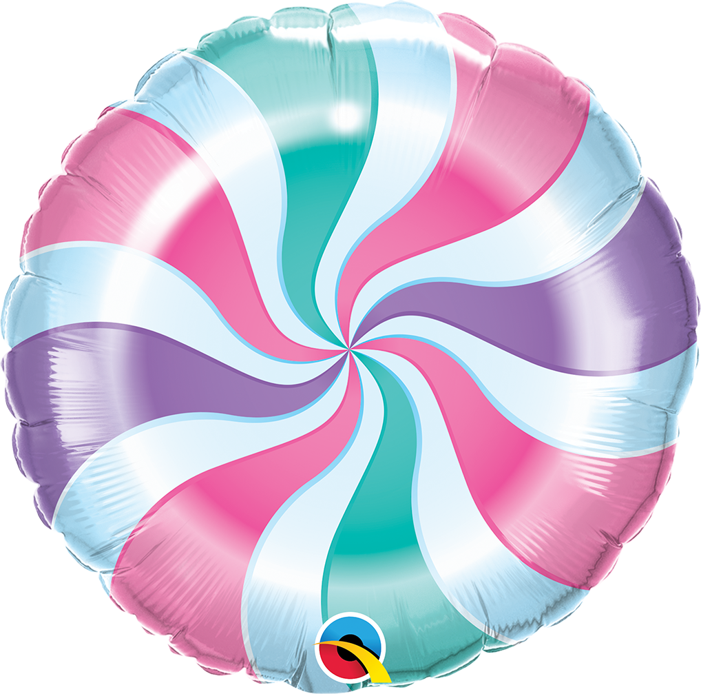 CANDY SWIRL PASTEL | QUALATEX 18" FOIL