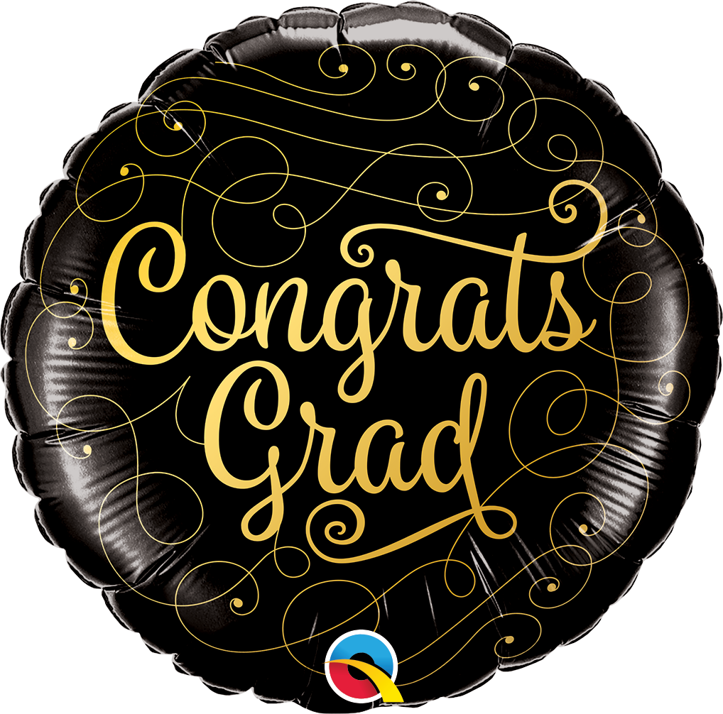 CONGRATS GRAD GOLD DOODLES | QUALATEX 18" FOIL